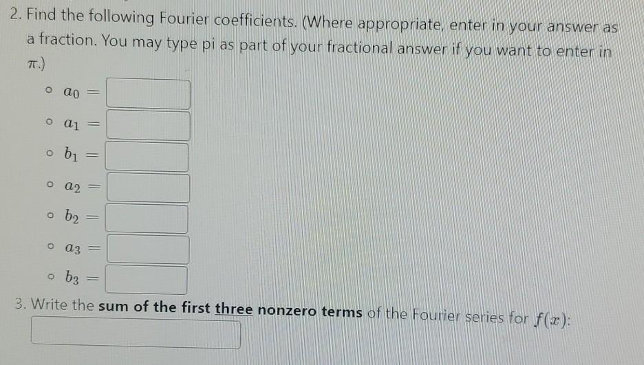 Solved The Periodic Function F X With Period 27 Has The