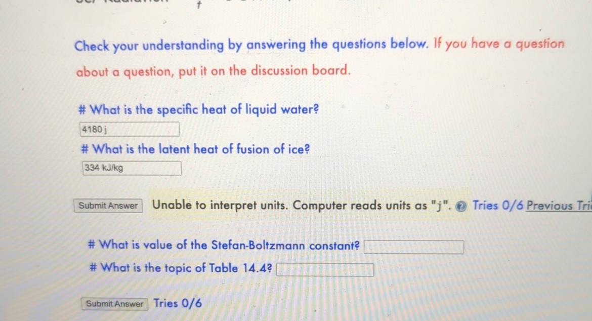 Solved Check your understanding by answering the questions | Chegg.com