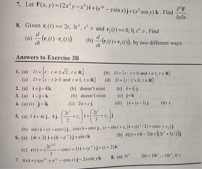 Solved 7 Let F X Y 2xy X I E Ysin X J Xcos