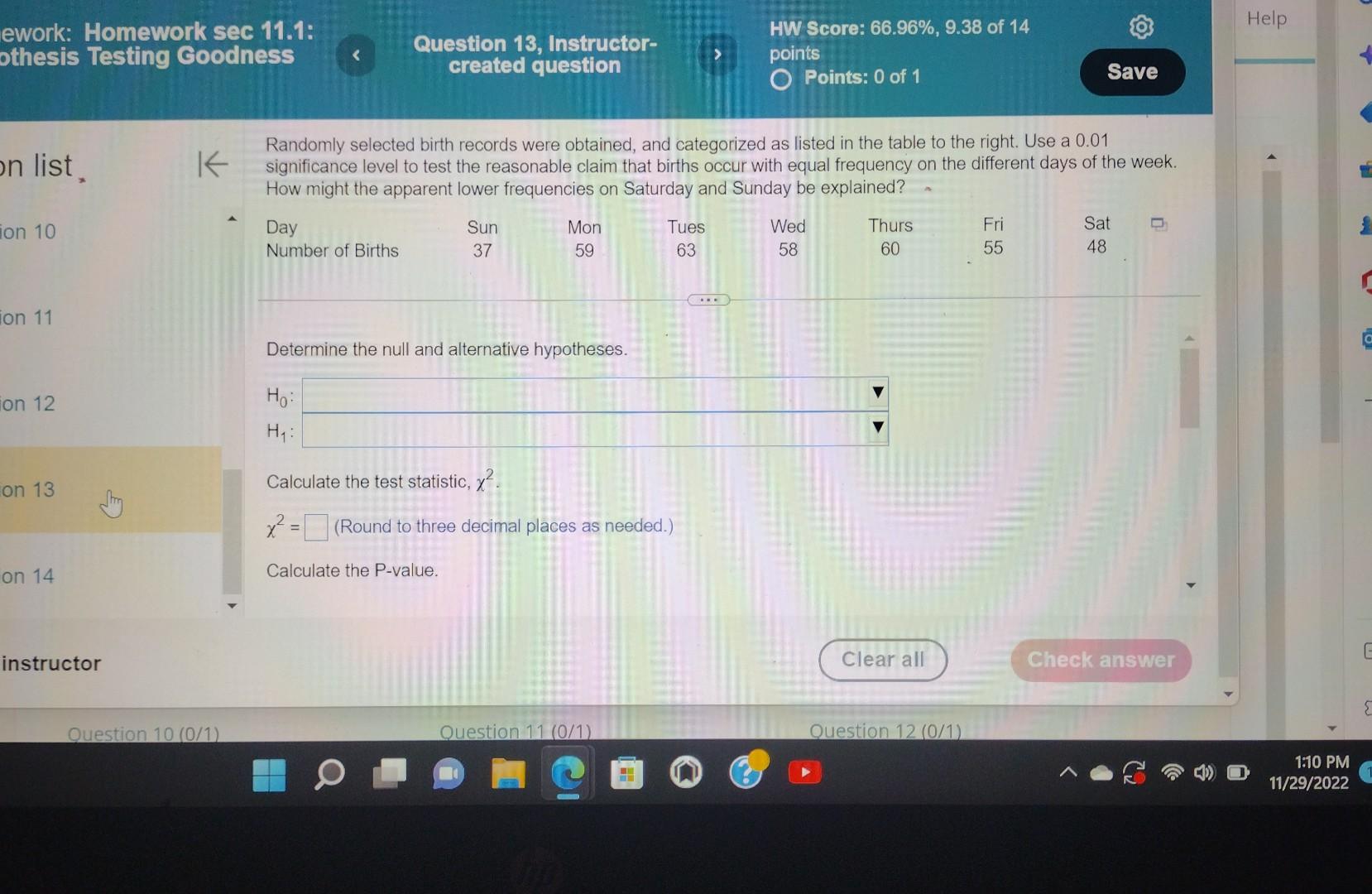 Solved Randomly selected birth records were obtained, and | Chegg.com