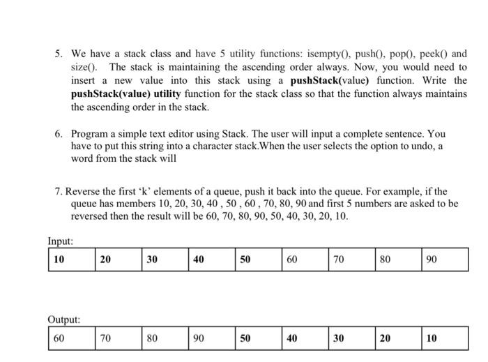 Solved 1. Take a string from the user and print it in the | Chegg.com
