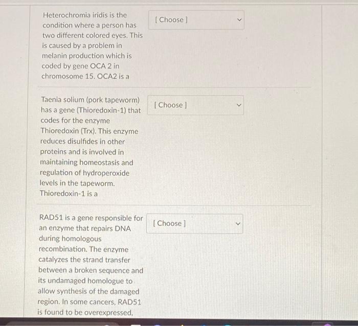 Solved LO 40 identify structural and regulatory genes Look | Chegg.com