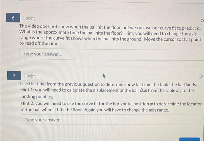 Projectile Motion Use the Logger Pro file PostLab3Q1 | Chegg.com