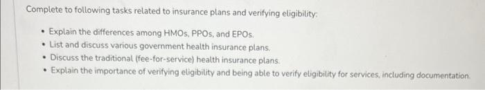 Solved Complete to following tasks related to insurance | Chegg.com