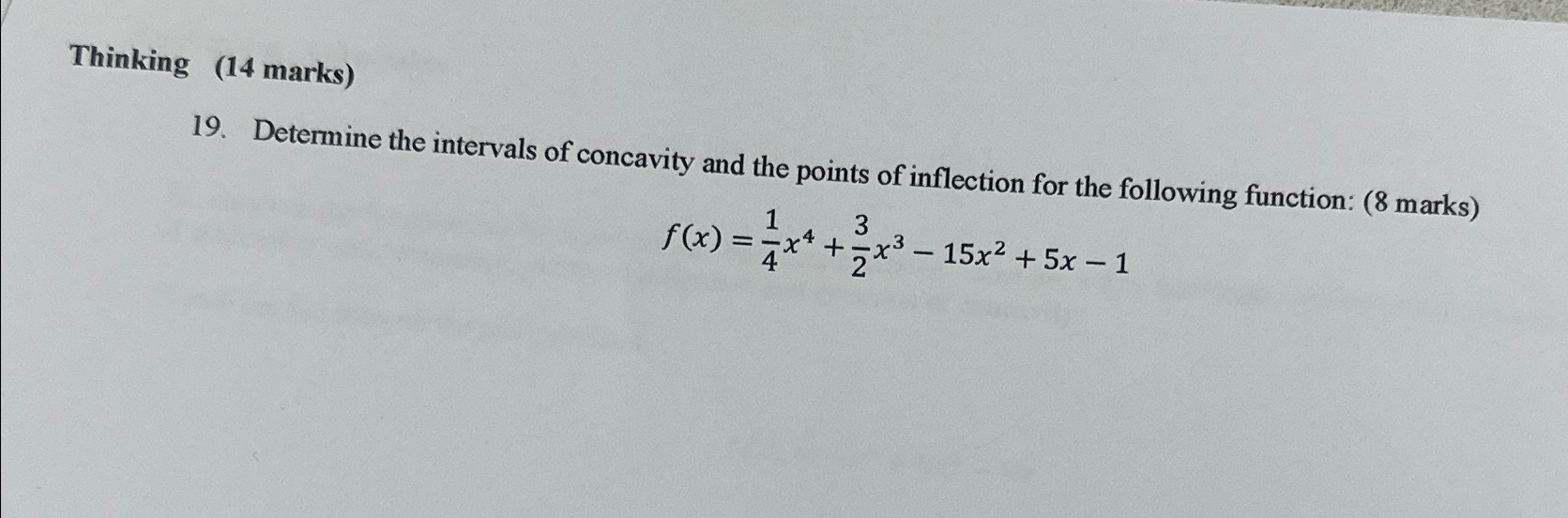 Solved Thinking (14 ﻿marks)19. ﻿Determine the intervals of | Chegg.com