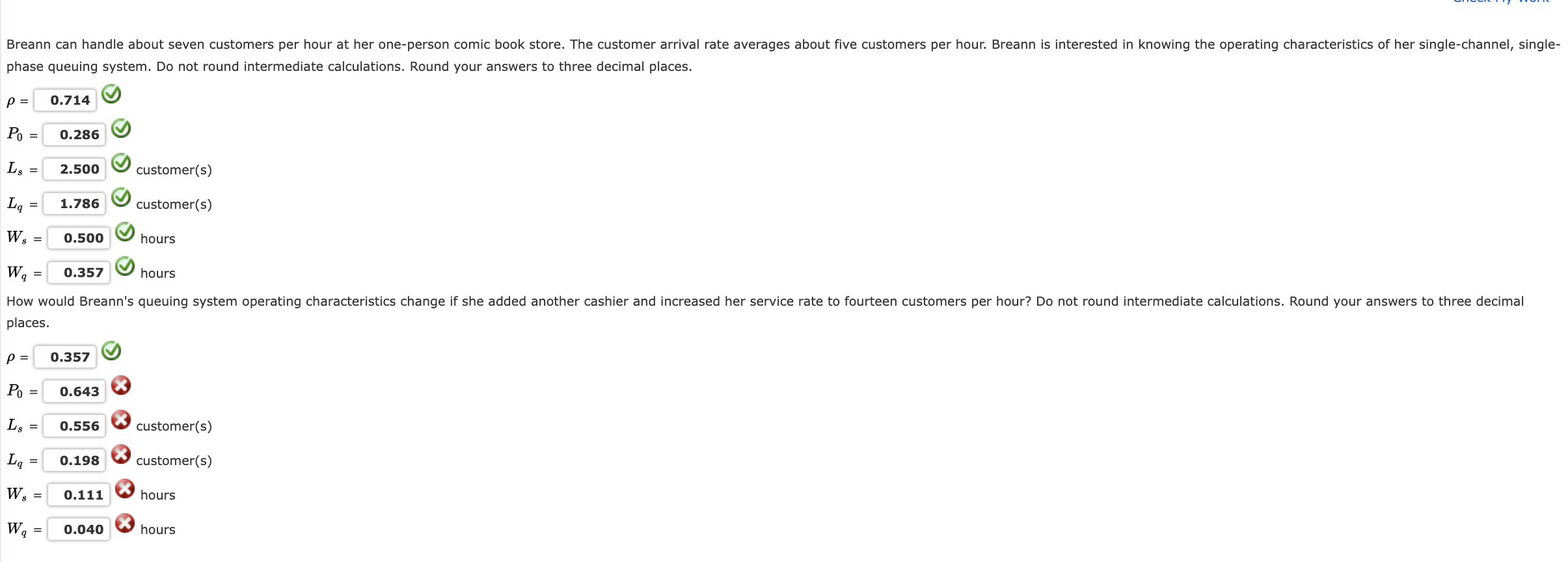 Solved phase queuing system. Do not round intermediate | Chegg.com
