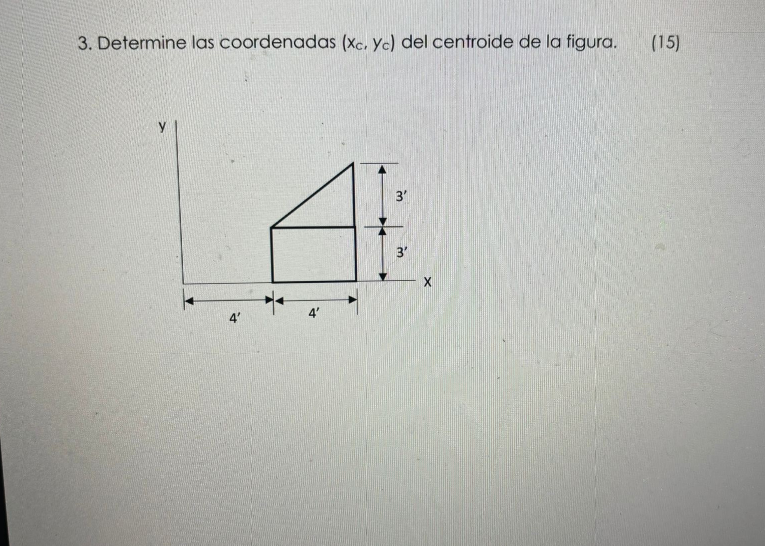 Solved Determine las coordenadas ( xc,yc ) ﻿del centroide de | Chegg.com