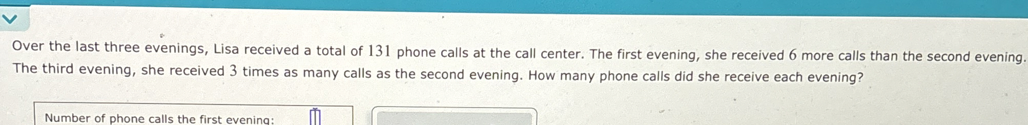 Solved 3Over the last three evenings, Lisa received a total | Chegg.com