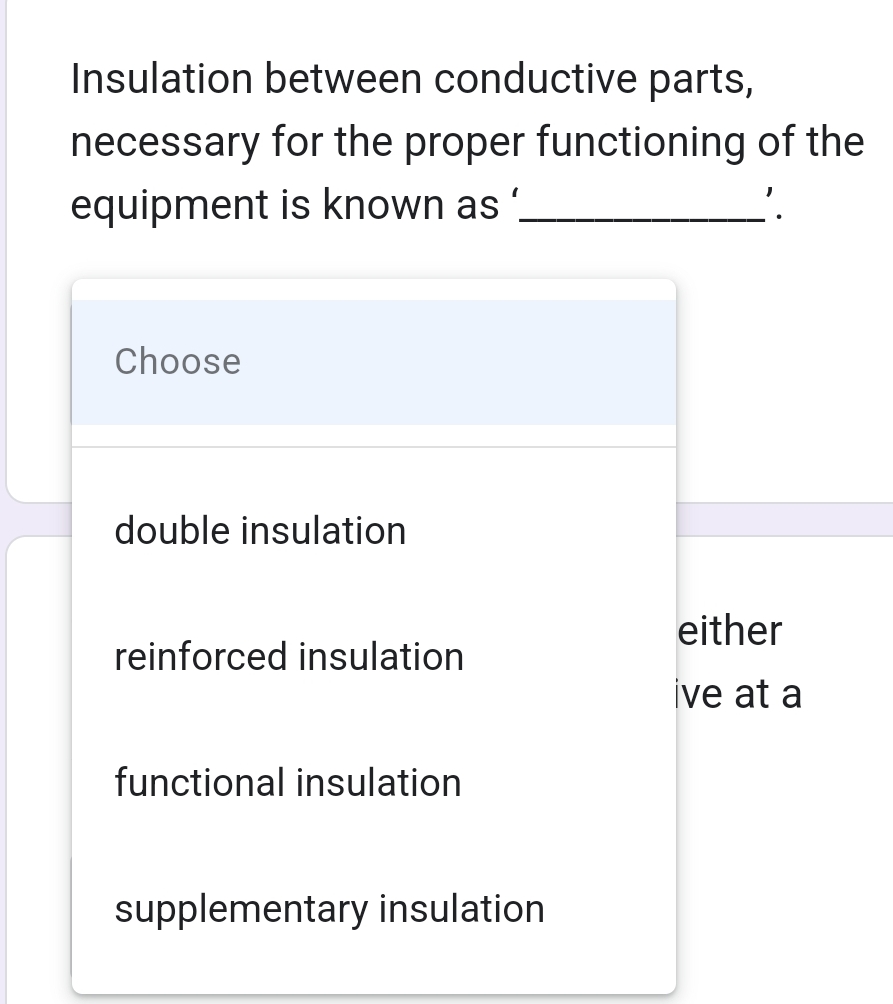 Solved Insulation between conductive parts, necessary for | Chegg.com