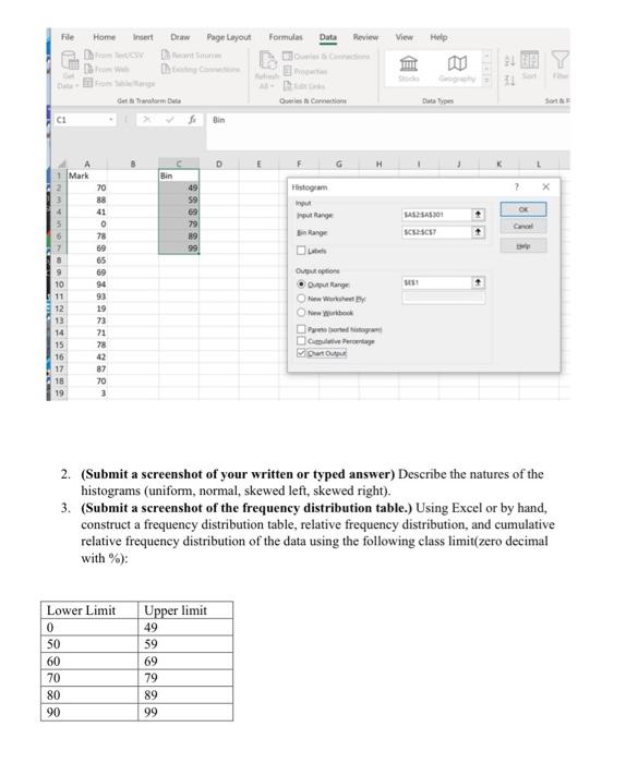 Solved Please download data file "Final Mark" from | Chegg.com