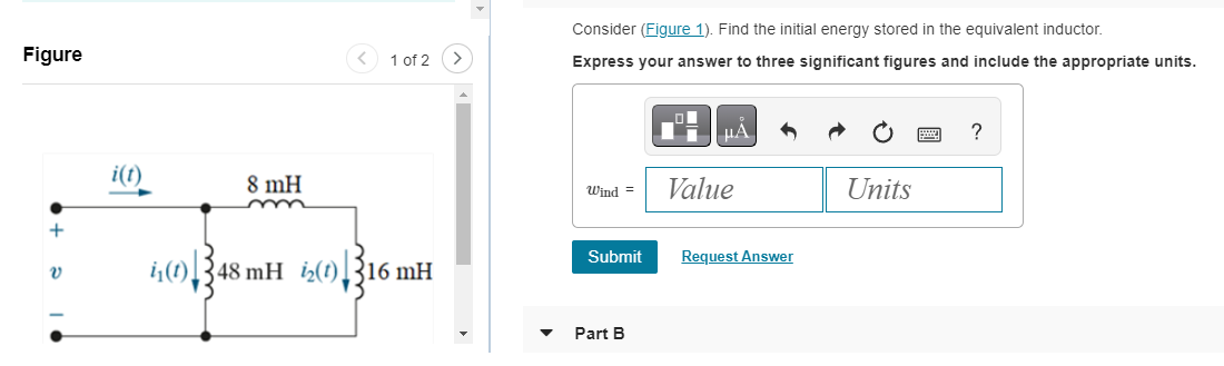 Figure1 ﻿of 2Consider (Figure 1). ﻿Find the initial | Chegg.com