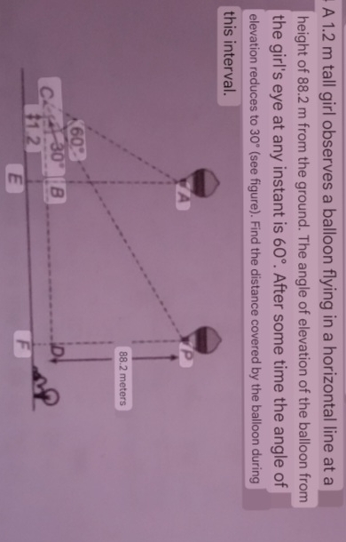 Solved wrong answer, Dislike A 1.2m ﻿tall girl observes a | Chegg.com