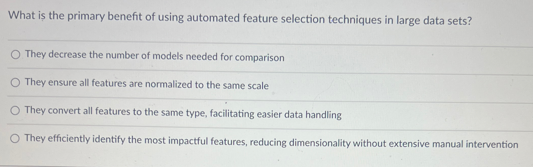 Solved What is the primary benefit of using automated | Chegg.com