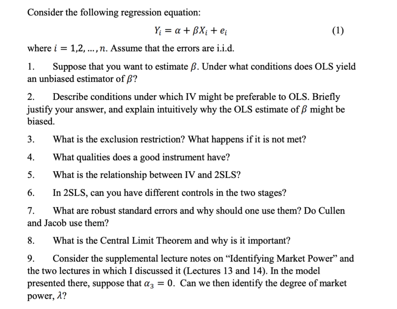 Solved Consider the following regression equation: | Chegg.com