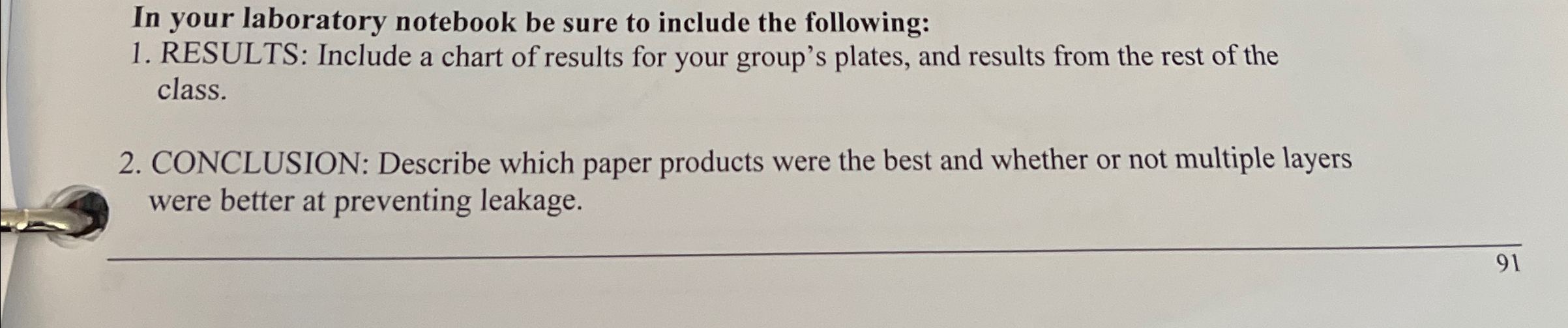 Solved In your laboratory notebook be sure to include the | Chegg.com