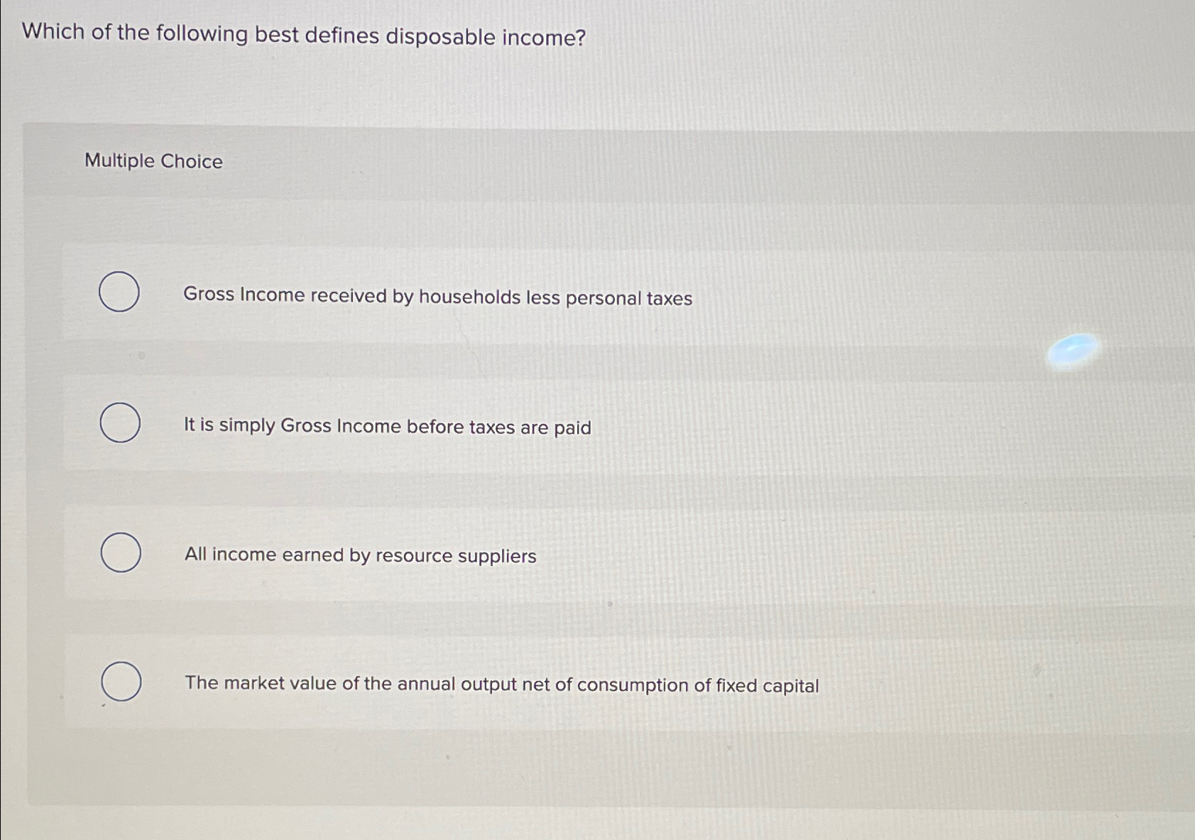 Solved Which of the following best defines disposable | Chegg.com