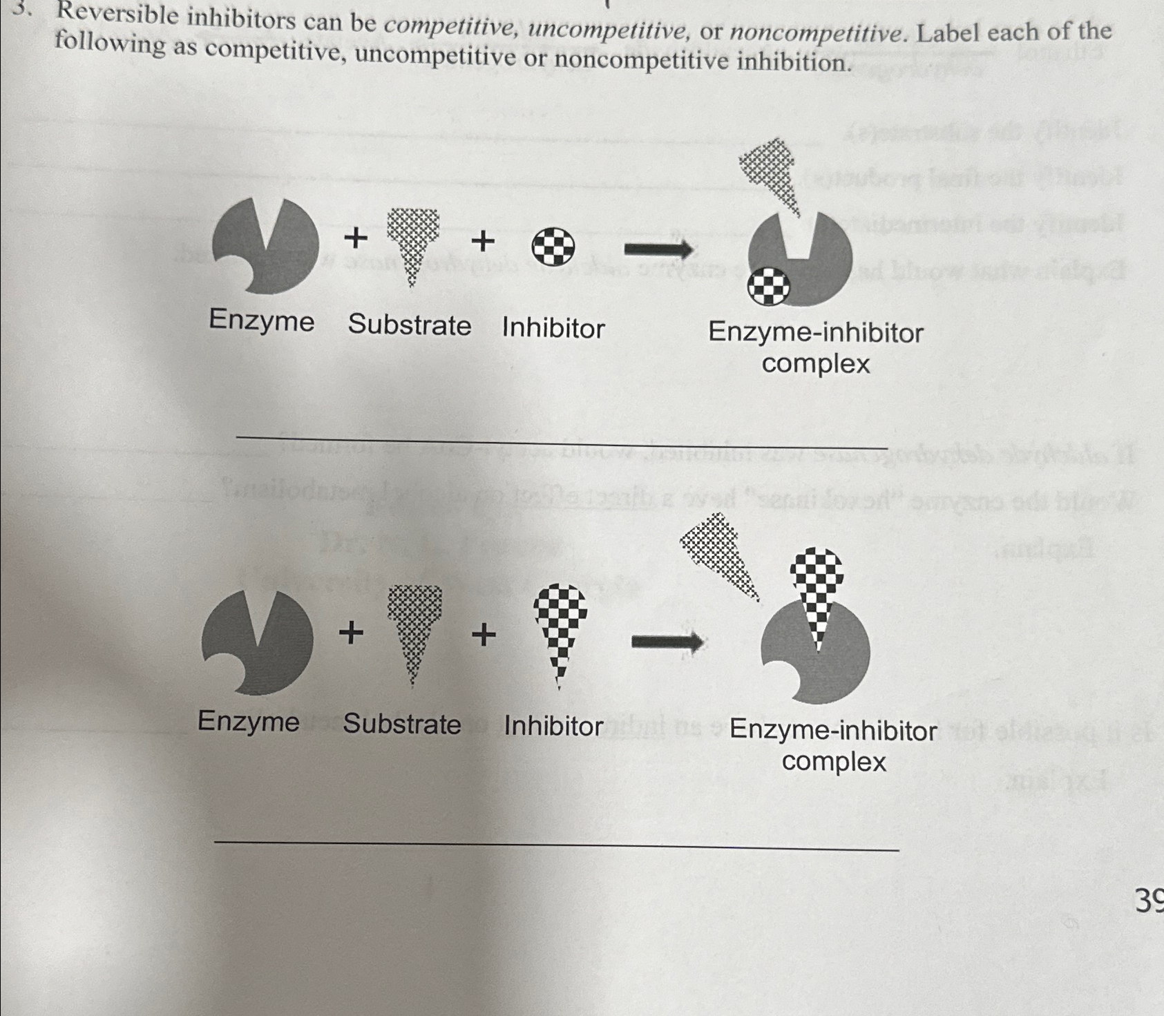 Solved Reversible inhibitors can be competitive, | Chegg.com