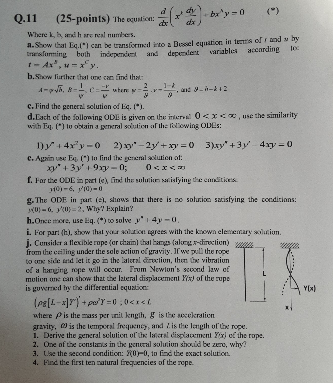 Solved Q. 11 (25-points) ﻿The equation: | Chegg.com