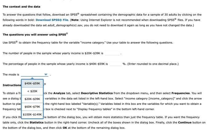 The context and the data To answer the questions that | Chegg.com