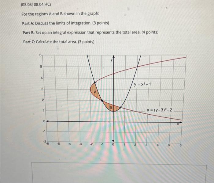 Solved For the regions A and B shown in the graph: Part A: | Chegg.com Solved For the regions A and B shown in the graph: Part A: | Chegg.com