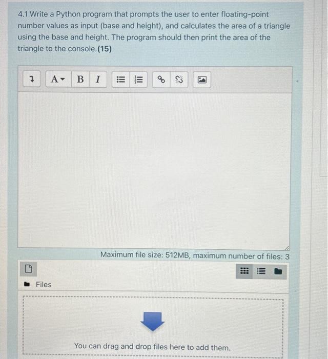 Solved 3.1 Write a Python program that prompts the user to | Chegg.com