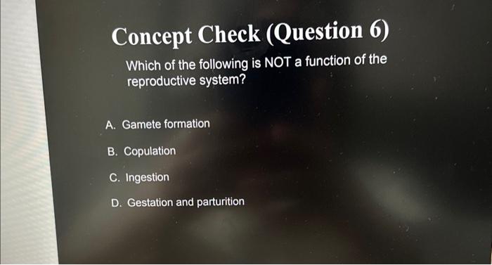 Solved Concept Check (Question 6) Which of the following is | Chegg.com