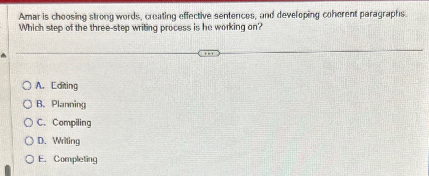 Solved Amar is choosing strong words, creating effective | Chegg.com