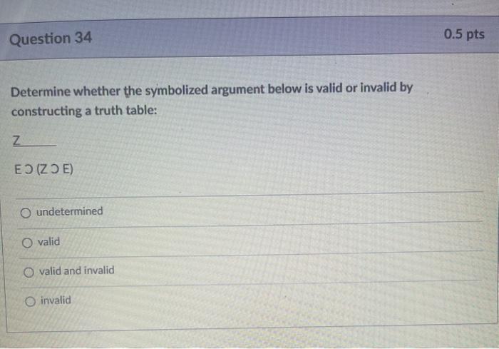 Solved Determine whether the symbolized argument below is | Chegg.com