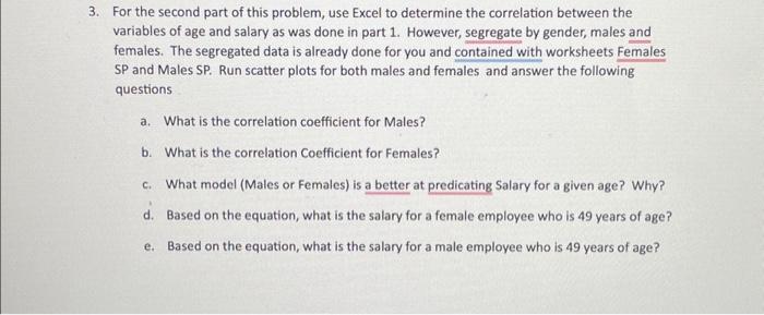 Solved 3. For the second part of this problem, use Excel to | Chegg.com
