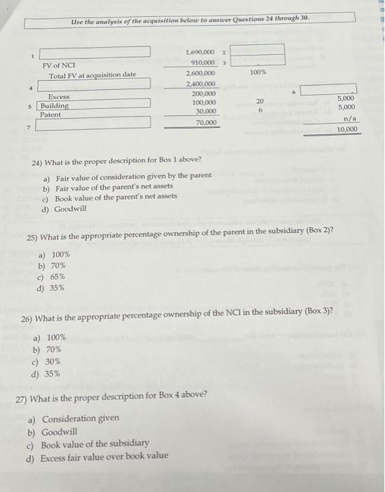 Solved 24) What is the proper description for Box 1 above? | Chegg.com