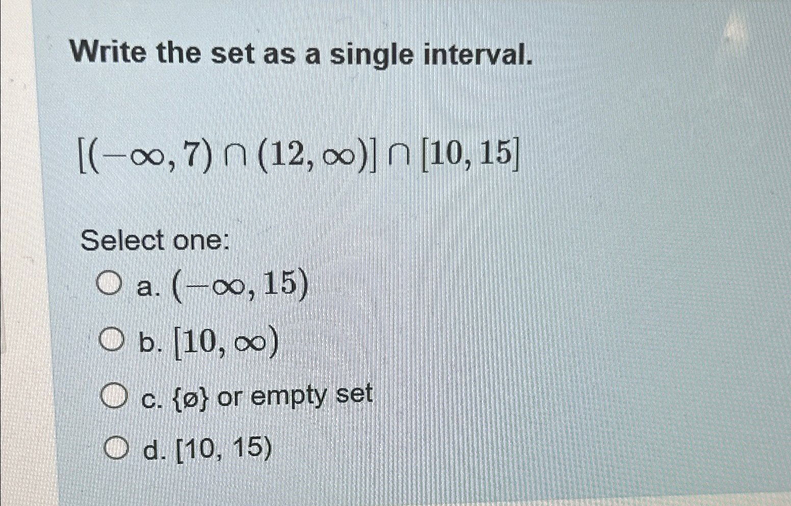 Solved Write the set as a single | Chegg.com