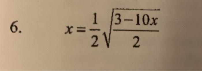 Solved 1 3-10x 6. 2 2 | Chegg.com
