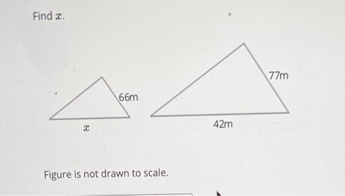 Solved Find x. Figure is not drawn to scale. | Chegg.com