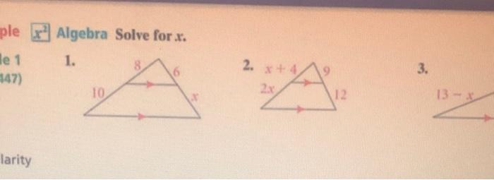 Solved ple Algebra Solve for.x. le 1 1. 147) 10 3. 2. + 2x A | Chegg.com