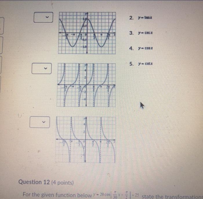 Solved Question 11 (Mandatory) (5 points) Match the | Chegg.com