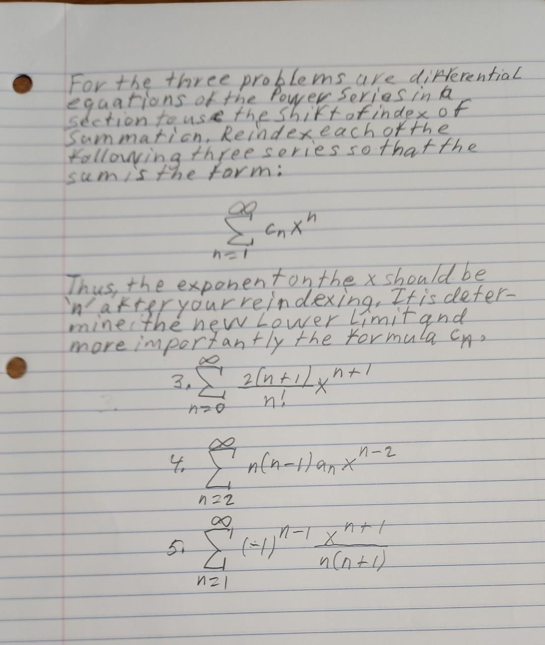 Solved For the three problems are dipterential equations of | Chegg.com