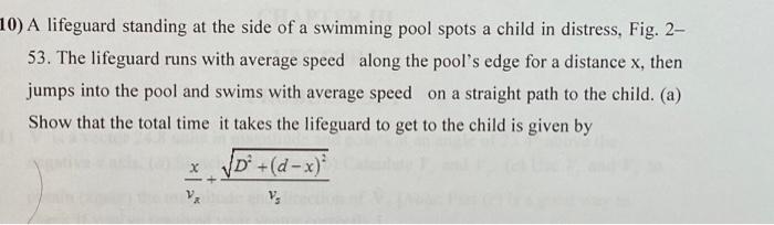 A) A lifeguard standing at the side of a swimming | Chegg.com