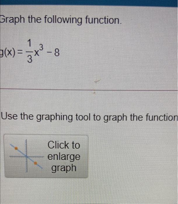 Solved Graph the following function. 1 g(x) = x 2 Use the | Chegg.com