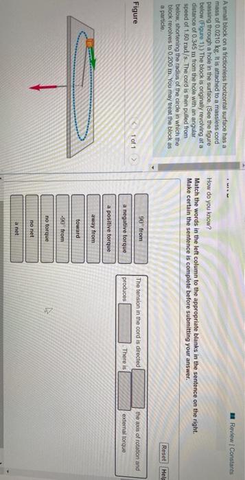 Solved Review Constants A small block on a frictionless | Chegg.com