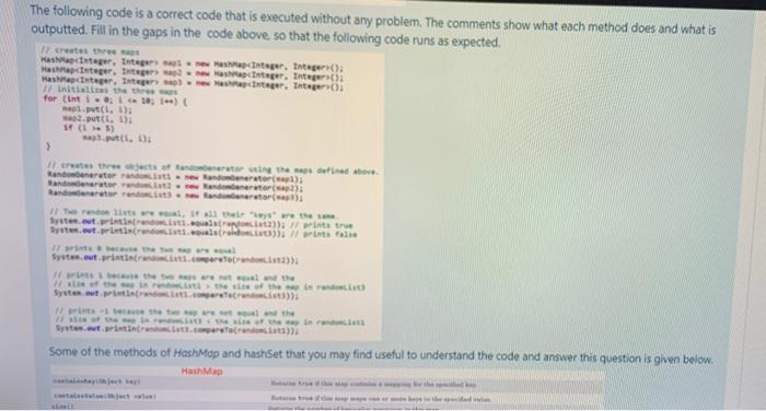 Solved RandomGenerator is a HashMap that extracts the pairs | Chegg.com