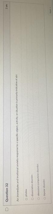 Solved Question 32 2 pt: photia. cropctarthe sionder: | Chegg.com