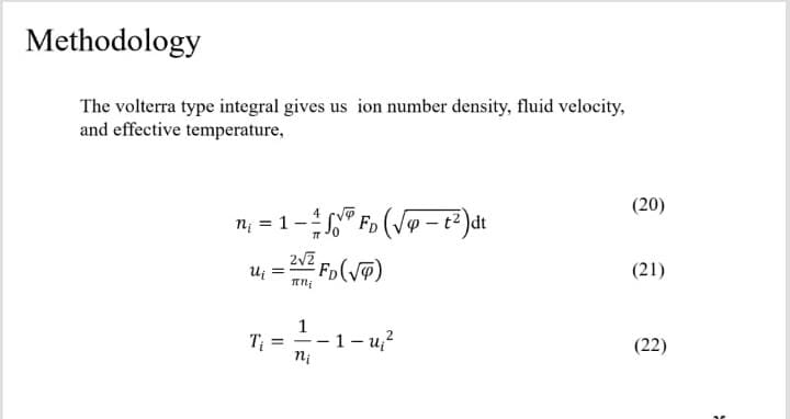 Solved MethodologyThe volterra type integral gives us ion | Chegg.com