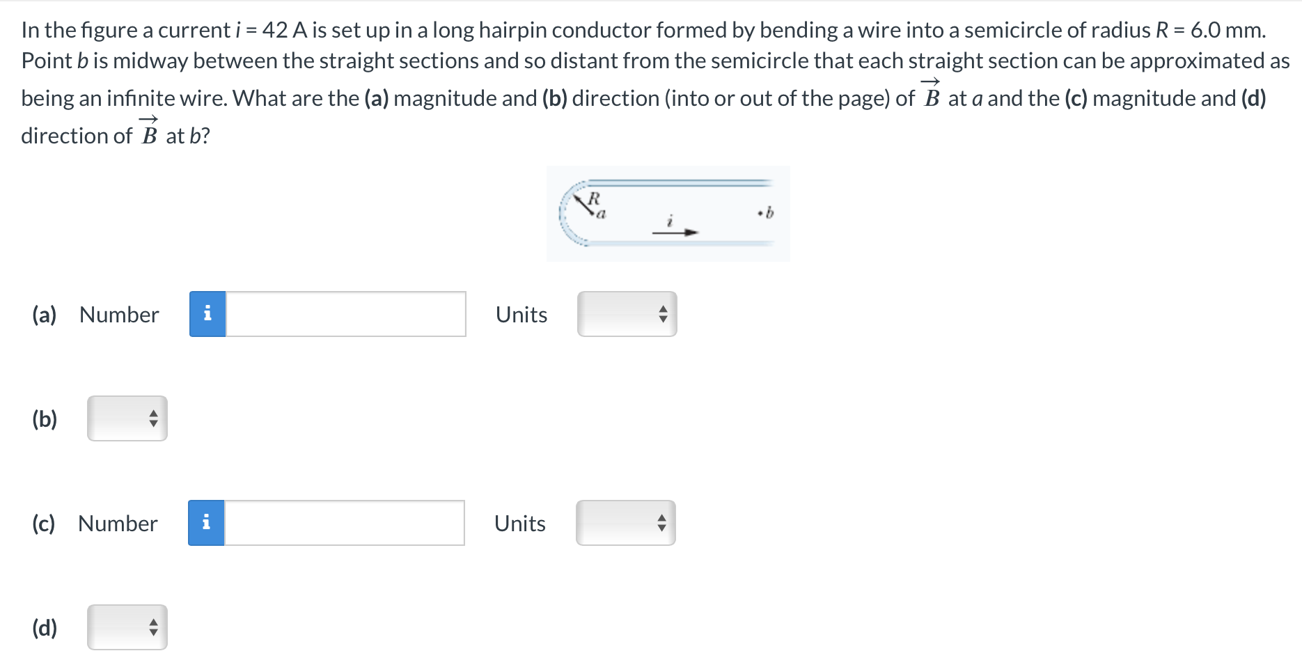 Solved In the figure a current i=42A ﻿is set up in a long | Chegg.com