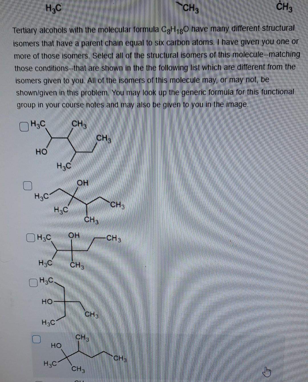Solved Tertiary alcohols with the molecular formula C9H18O | Chegg.com