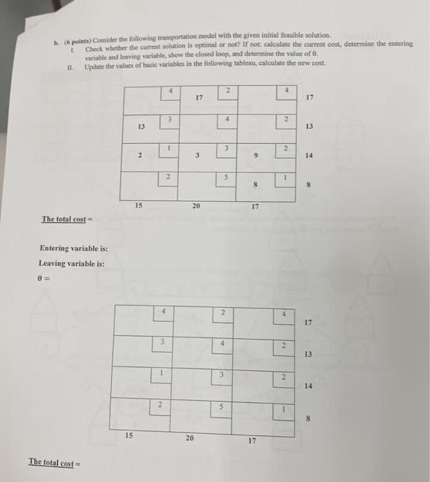 Solved Q.1 (1e Poin(s): 4. (4 points) For the followine | Chegg.com