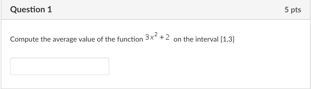 Solved Question 1Compute the average value of the function | Chegg.com