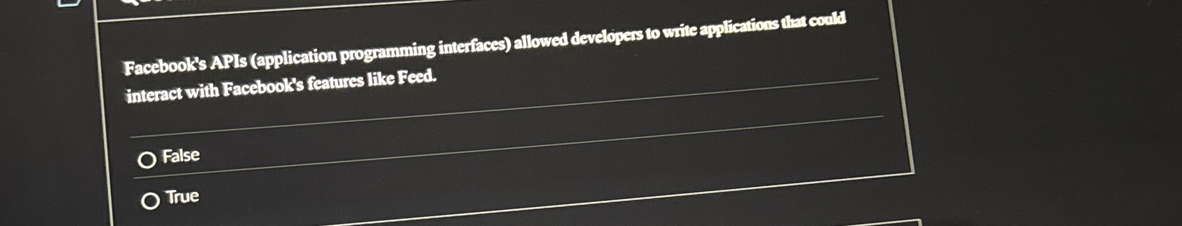 Solved Facebook's APIs (application programming interfaces) | Chegg.com