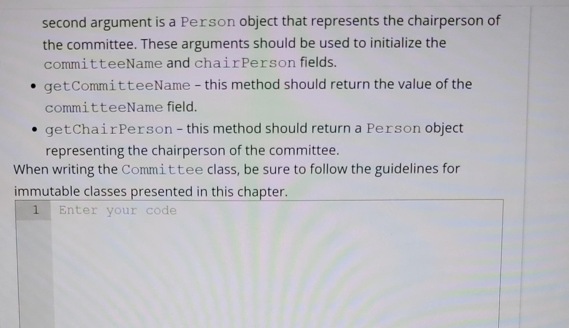 Solved sume that the following mutable class has been | Chegg.com