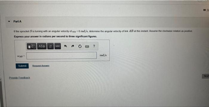 Solved The mechanism produces intermittent motion of link AB | Chegg.com