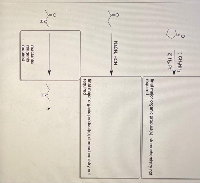 Solved 1) CH3NH2 final major organic product(s); | Chegg.com